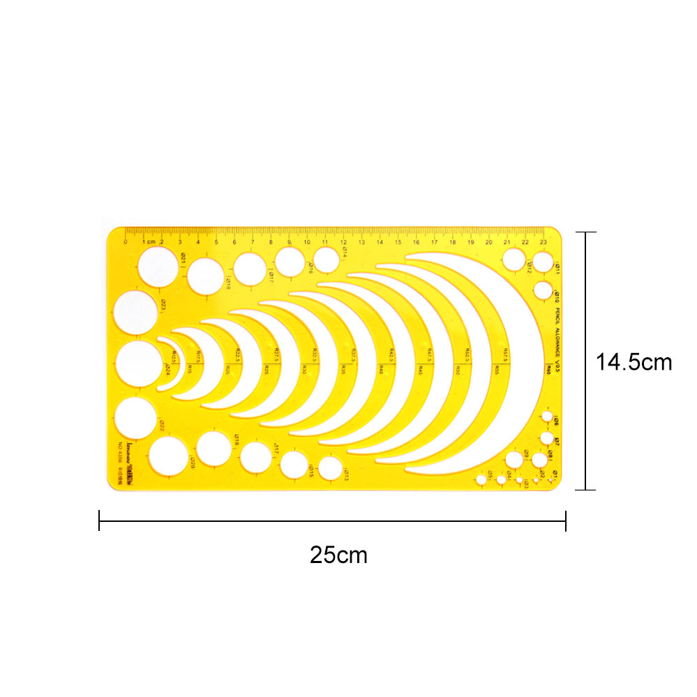 Technical Useful Radius Drawing Tool Circle Template Drafting Stencil ...